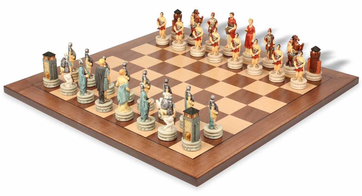 Roman Theme Chess Sets – Metal & Handpainted Polystone Chess Pieces ...