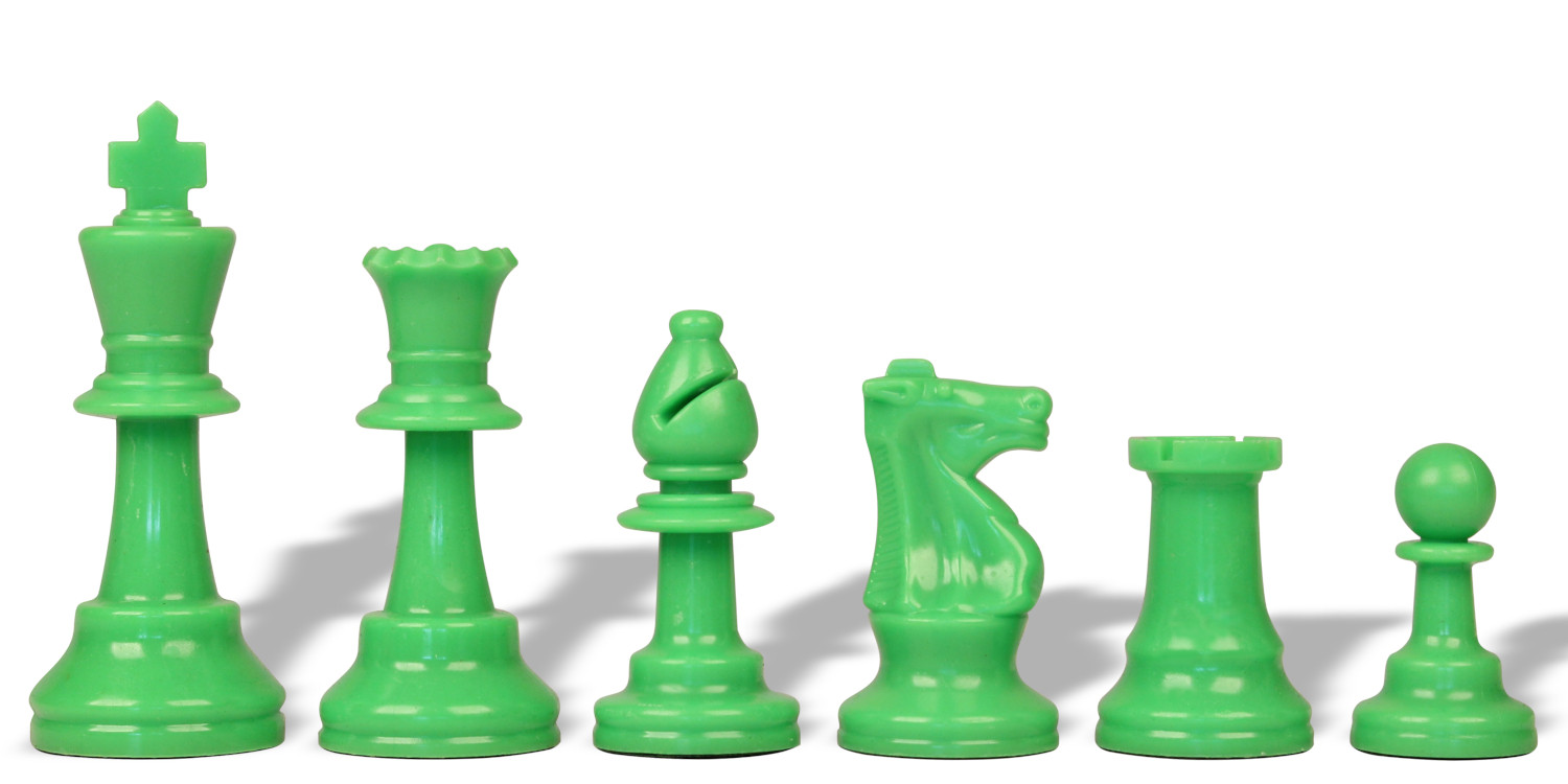 Colorful Plastic Chess Pieces – Half Set Choices