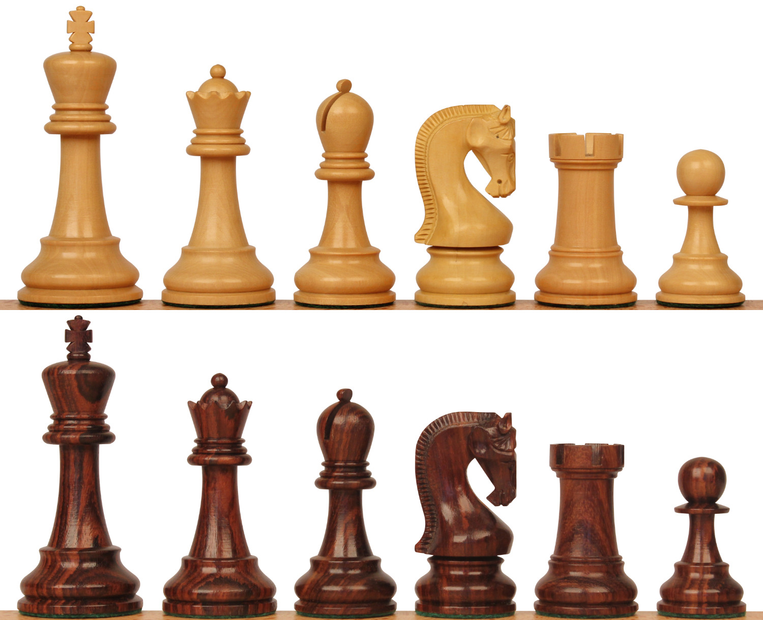 Large Wood Chess Pieces with 4” Tall King – The Chess Store