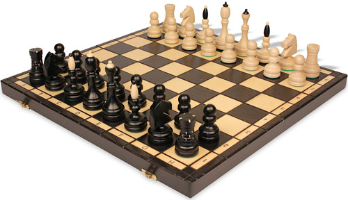 Classic Traditional Folding Chess Set - Brown - The Chess Store