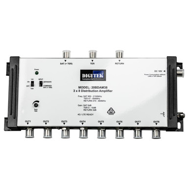 Digitek 20BDAM38 3x8 Satellite & Terrestrial Amplifier | 8-Port ...