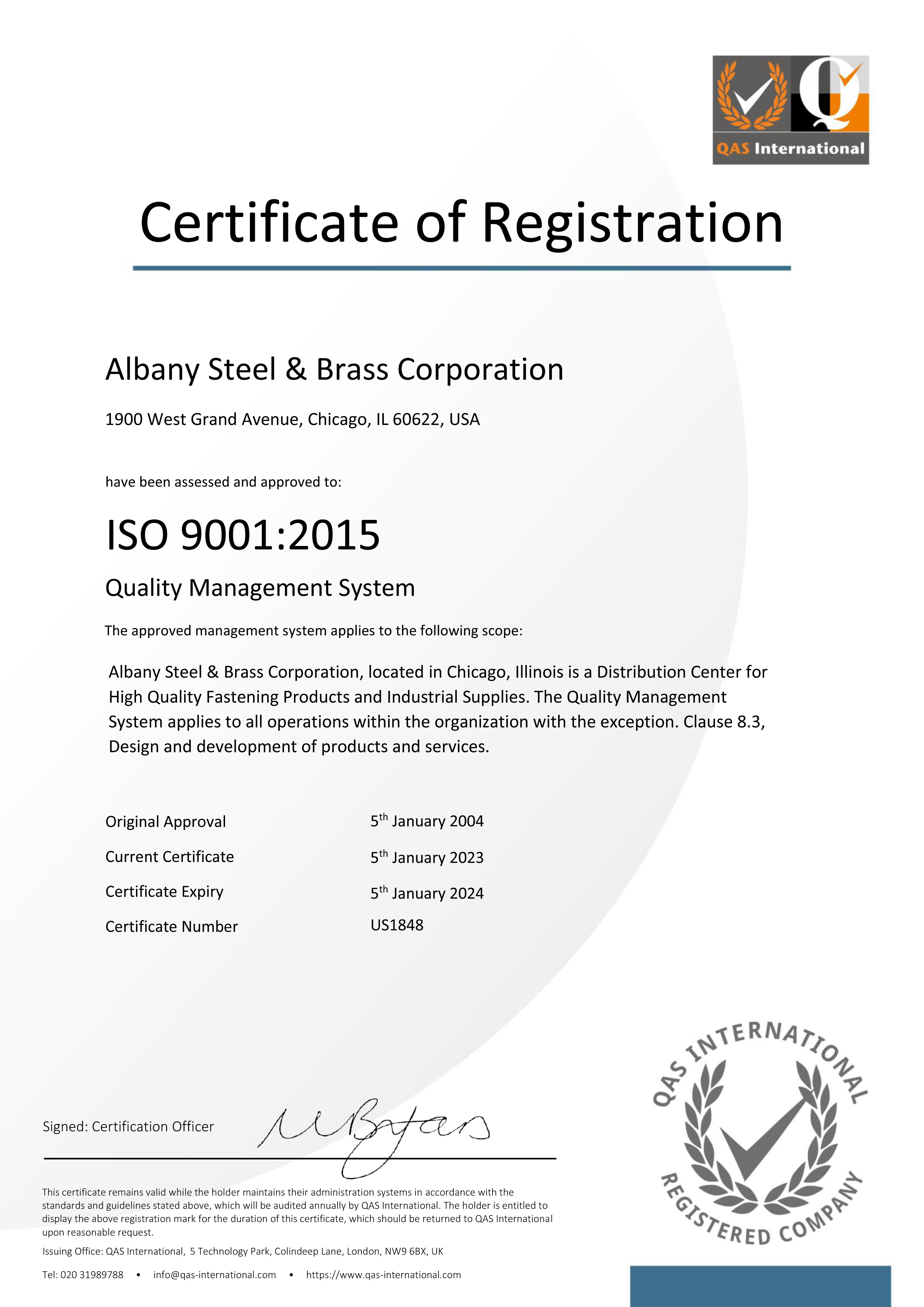 ISO Certification