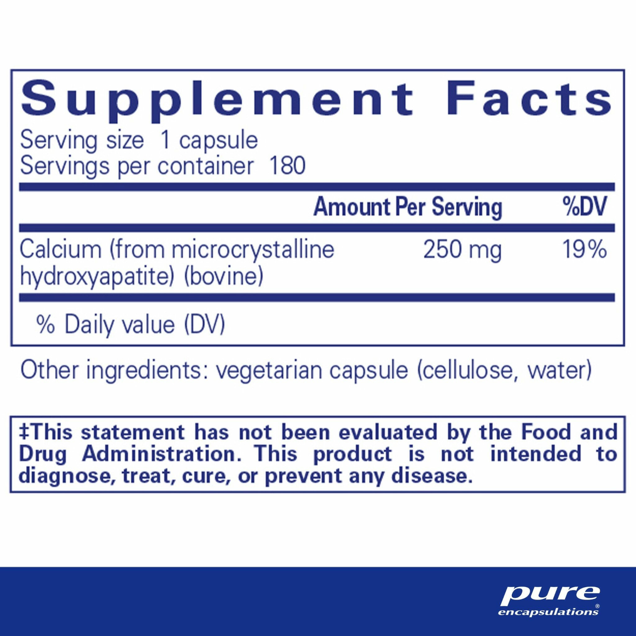Calcium(MCHA) - Pure Encapsulations 180 caps SPECIAL ORDER