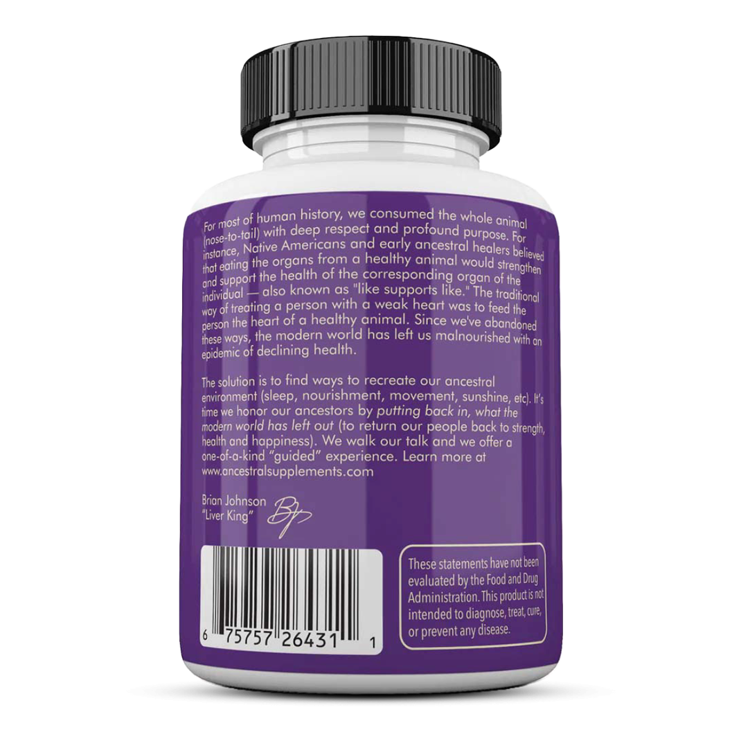 Grass Fed Beef Brain - Ancestral Supplements 180 caps - MorNatural