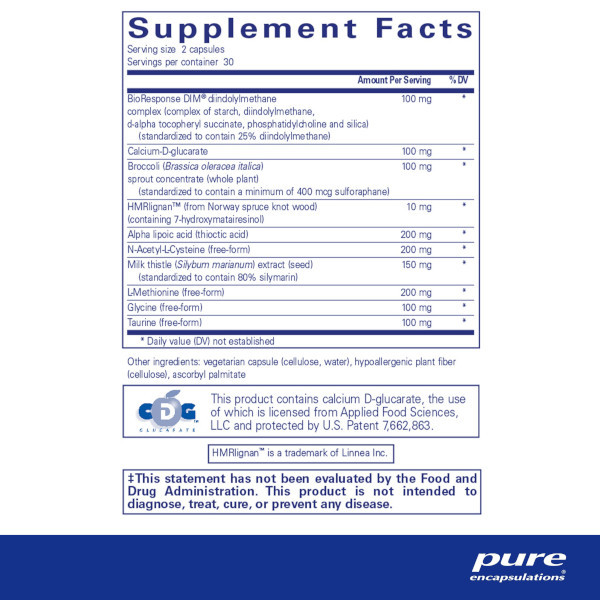 DIM Detox - Pure Encapsulations 60 caps - MorNatural