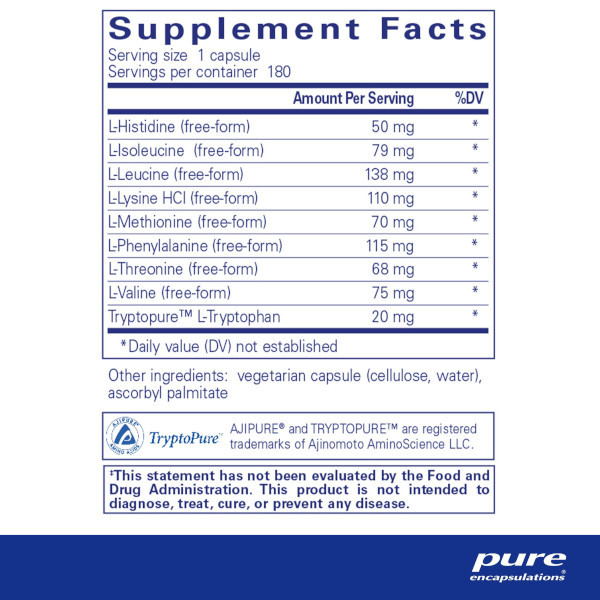 Essential Aminos - Pure Encapsulations 180 caps - MorNatural