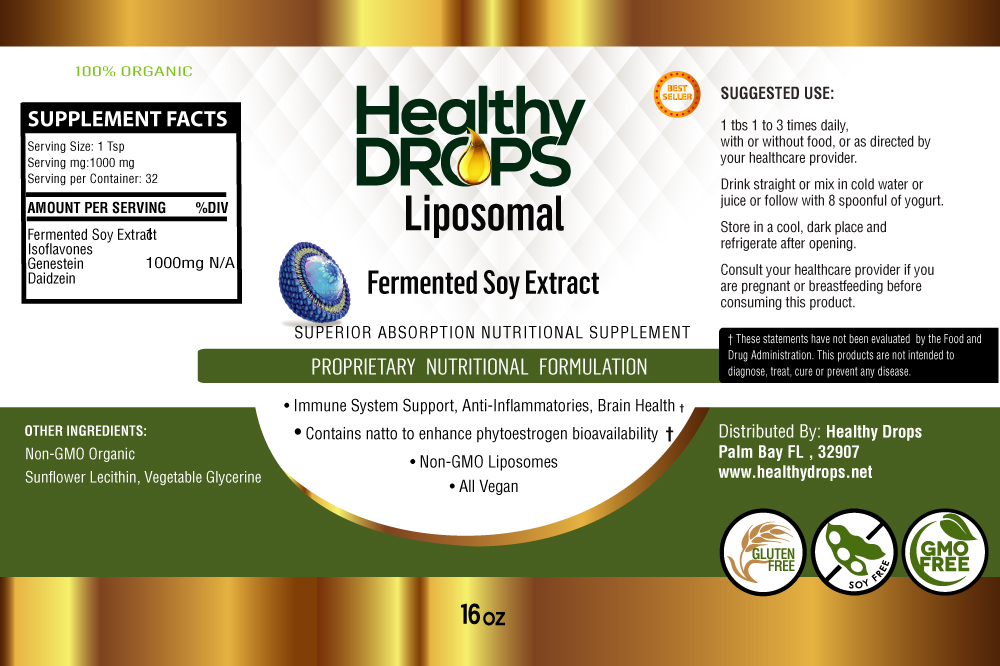 Liposomal Fermented Soy Extract - Healthy Drops 16 oz (473 ml) SPECIAL ...