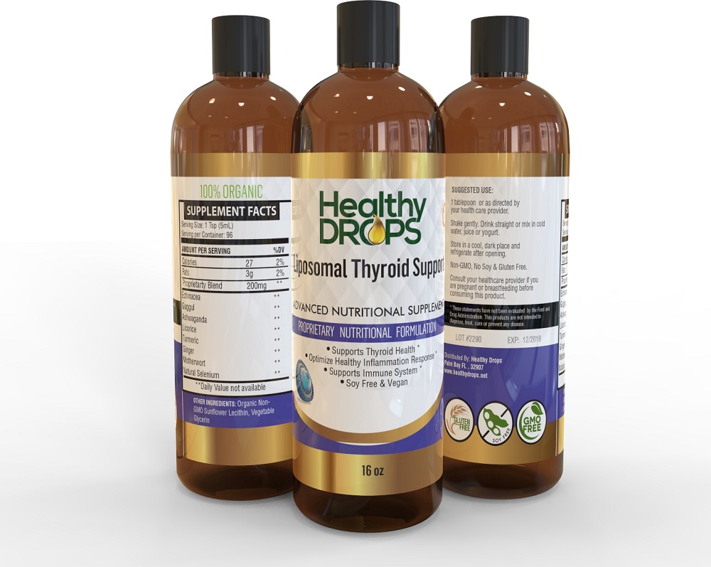 Liposomal Thyroid Support - Healthy Drops 8 oz (236 ml) SPECIAL ORDER