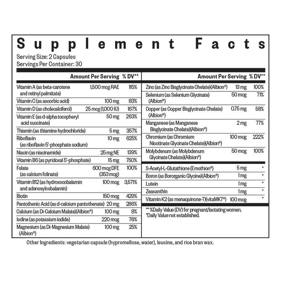 Prenatal Essentials MF - Seeking Health 60 caps