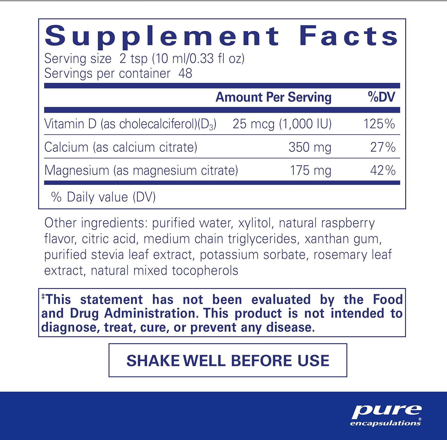 Cal/Mag/D - Pure Encapsulations 16.2 oz (480ml) SPECIAL ORDER (EXP 12/25)