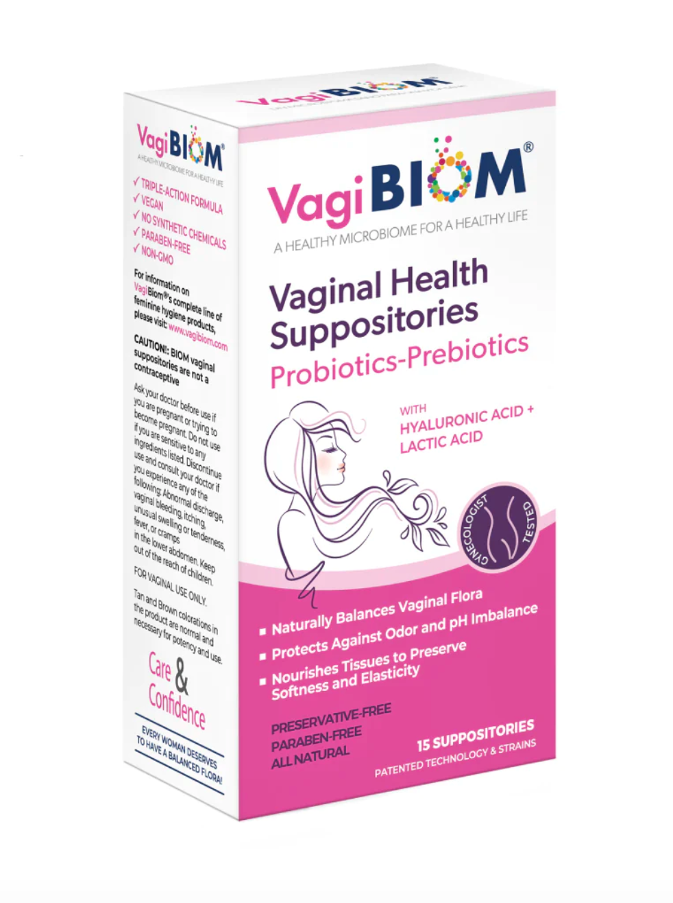 Vaginal Probiotic+Prebiotic Suppository – Biom Probiotics 15 count ...