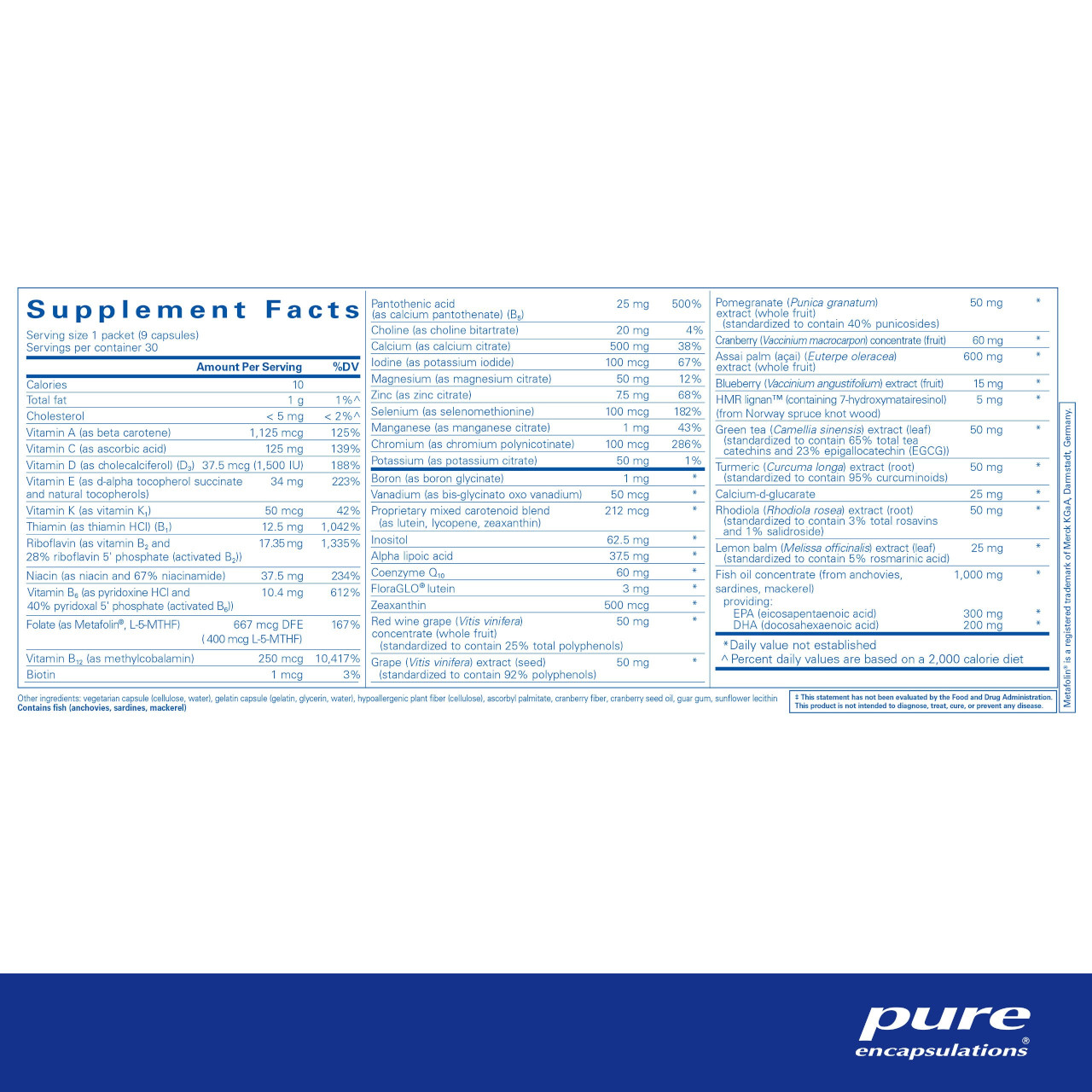 Women's Pure Pack - Pure Encapsulations 30 packs - MorNatural