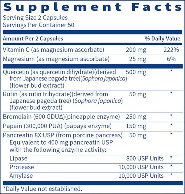 Quercetin-Bromelain Forte - Klaire Labs 100 caps - MorNatural