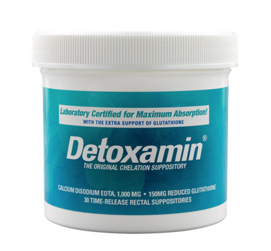 EDTA Suppositories 1000 mg + Glutathione 150mg - Detoxamin® 30 ...