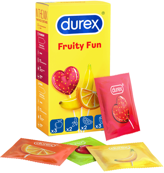 Durex Fruity Fun Flavoured Condoms 10 Pack | Durex Condoms