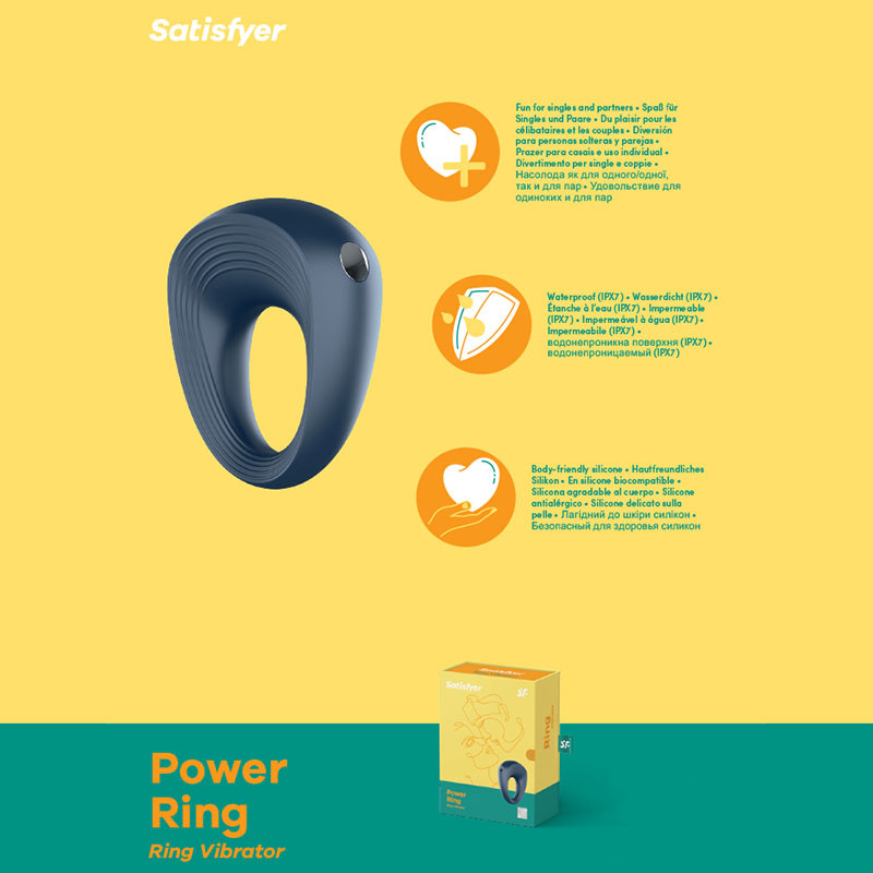 Buy Satisfyer Power Ring Vibrating Cock Ring Online | Condoms Australia
