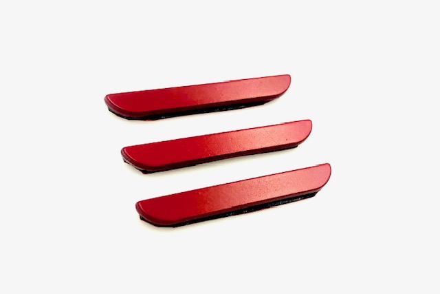 tesla model 3 line bar e emblem fender trunk interior