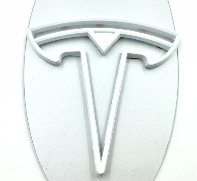 Tesla T badge halo emblem model y model s model x model 3 roadster red ...