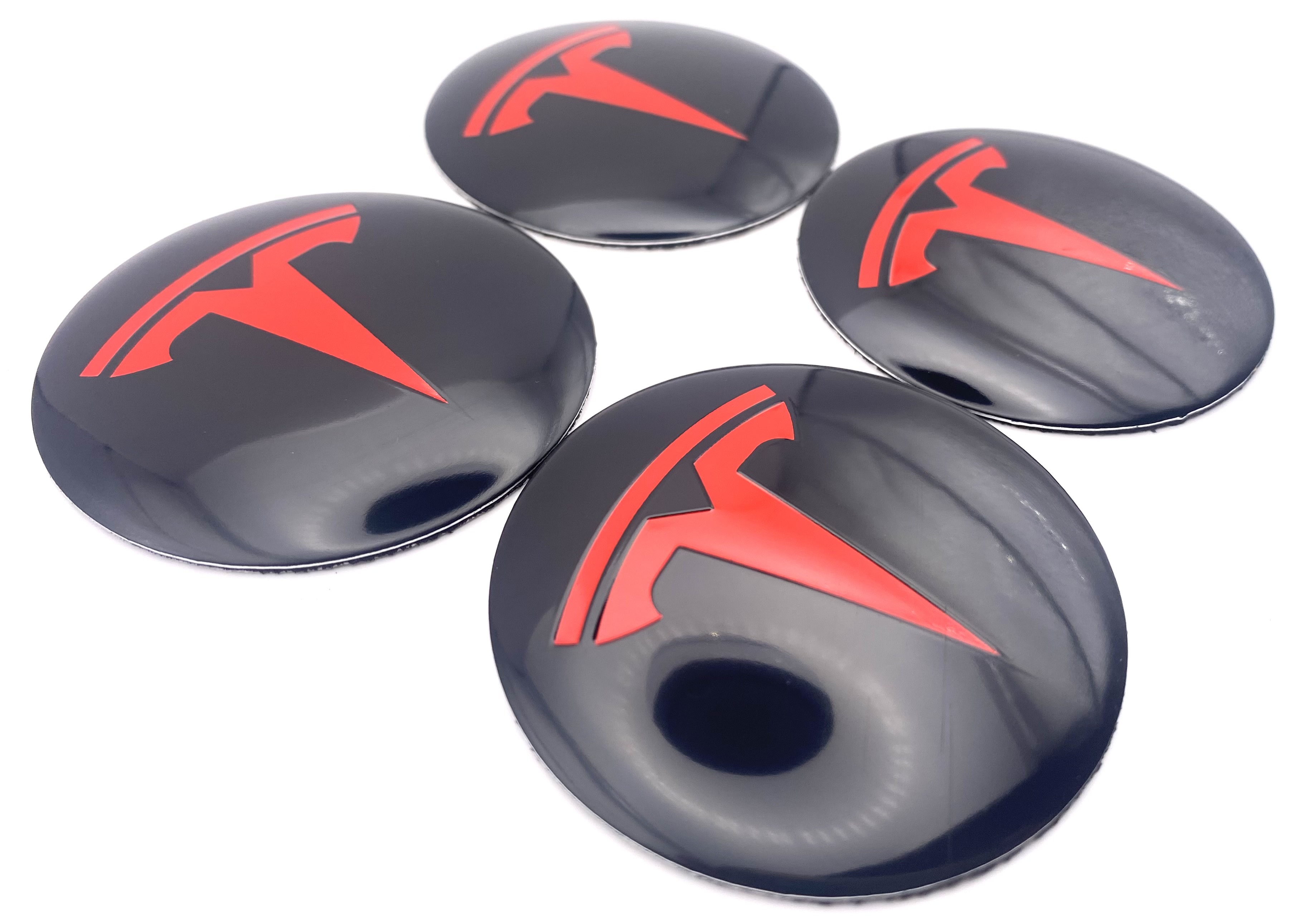 red logo chrome logo black wheel caps tesla wheel cap emblem logo ...