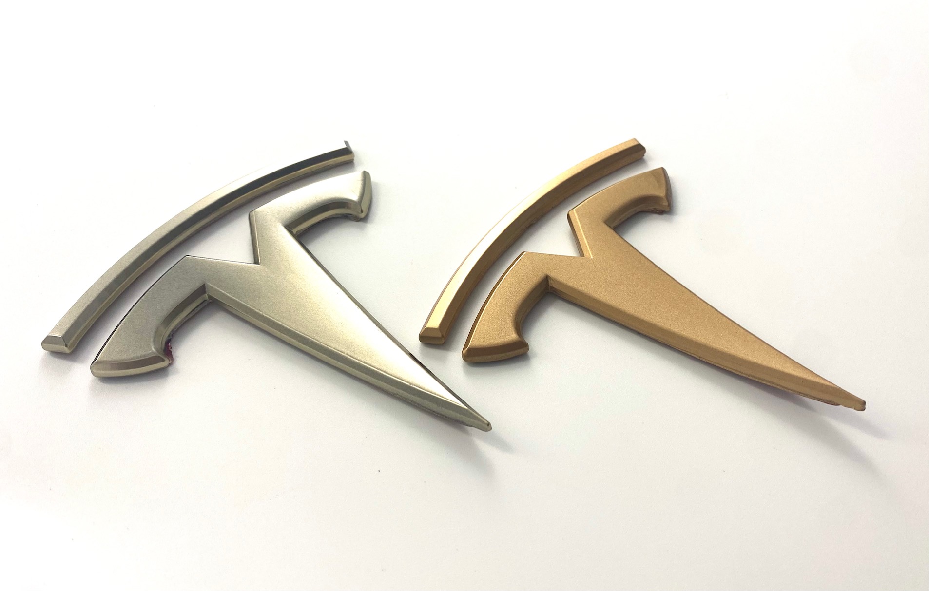 premium oem Model X thick style front rear t badge replacement emblem ...