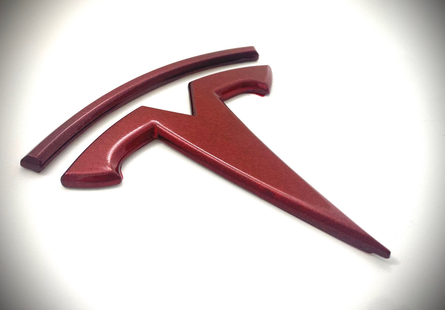 premium oem Model X thick style front rear t badge replacement emblem ...