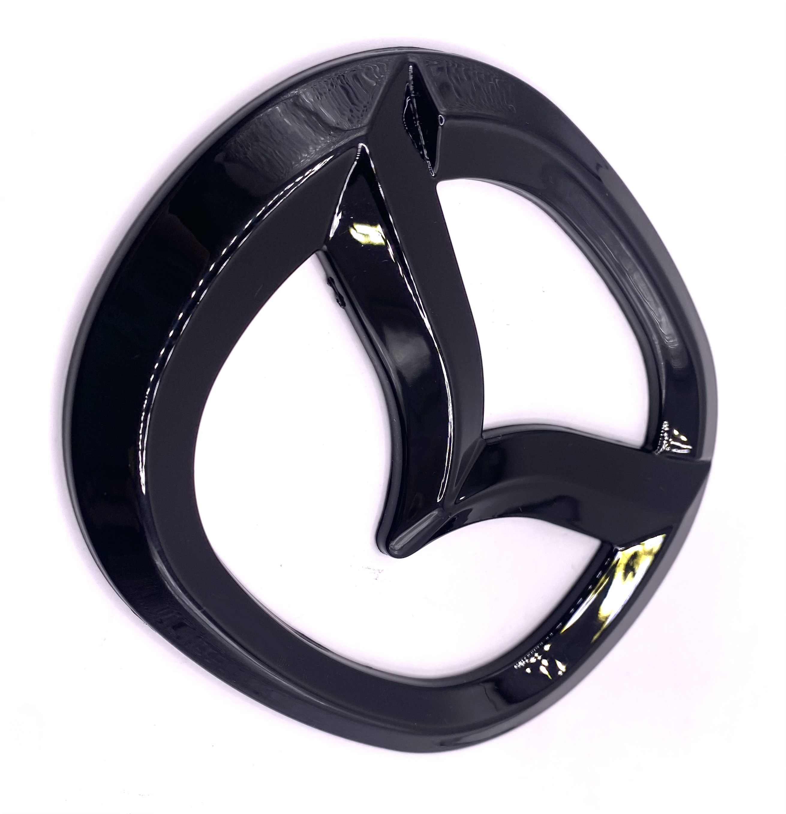 120mm 4.75" mazda black badge emblem logo 140mm 5.5" x 4.5" size gloss ...
