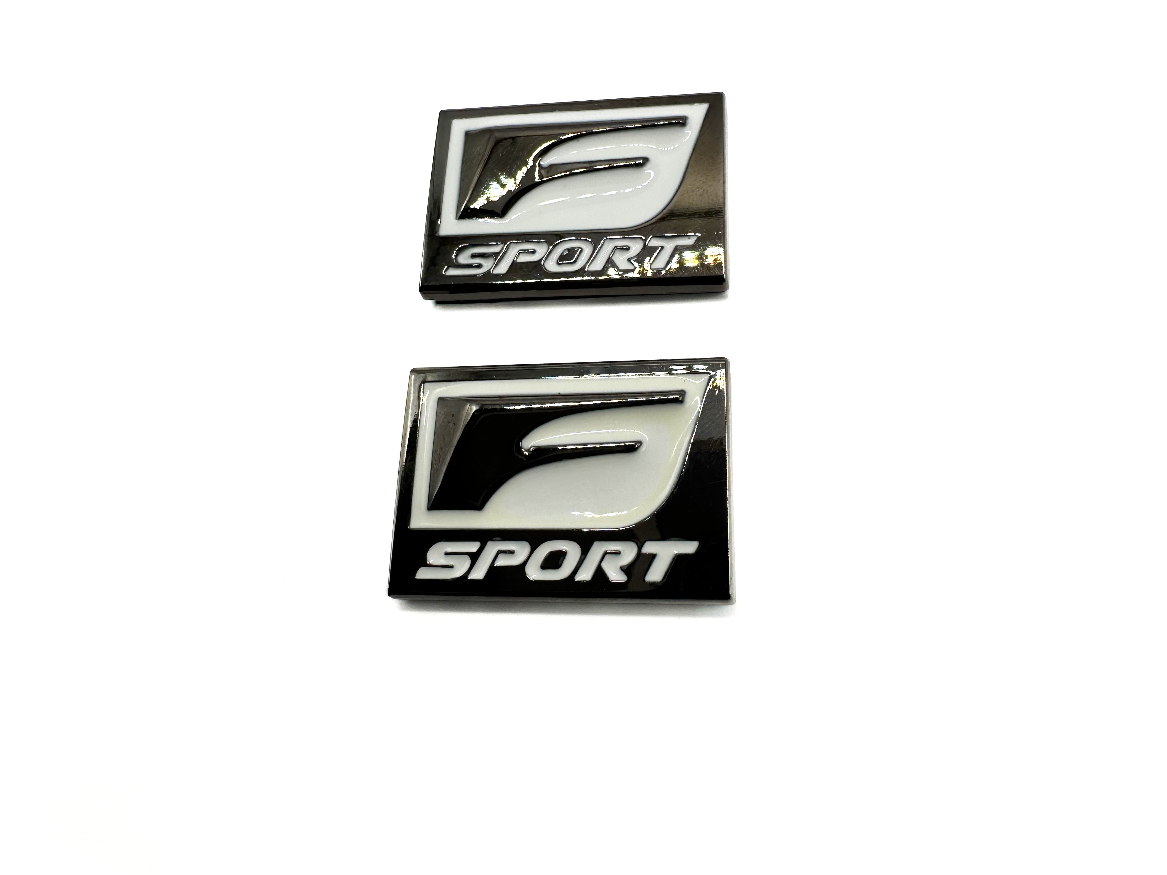 Lexus F-Sport mini accent emblems badges black chrome white lettering 1 ...