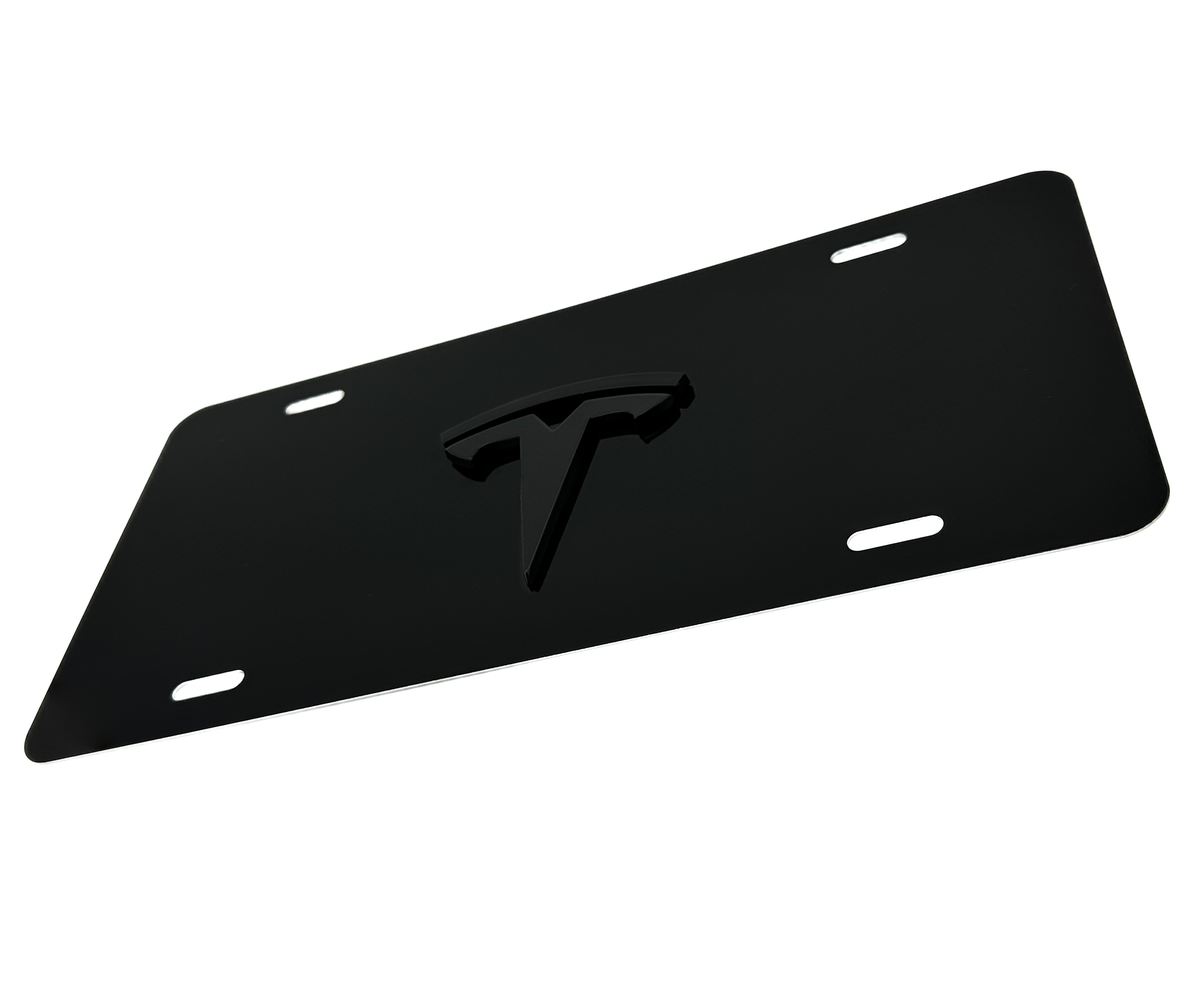 Tesla T "T" logo black front vanity license plate frame model 3 Y S X ...