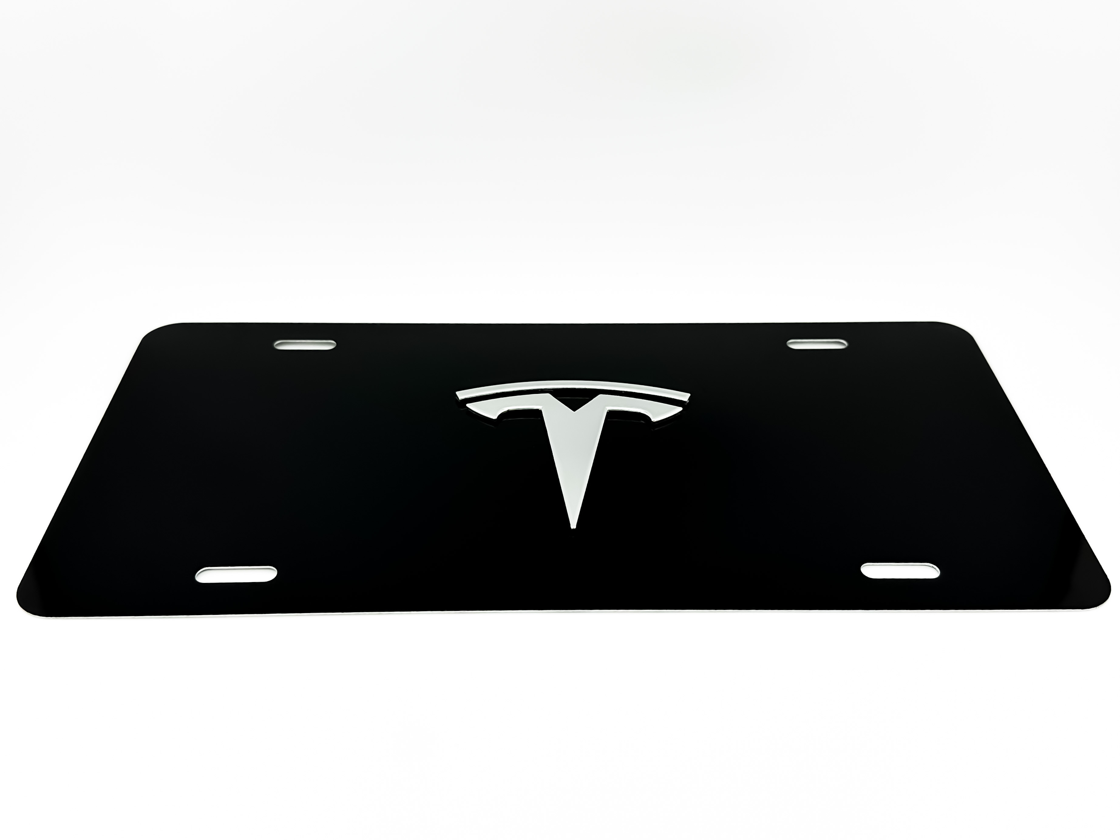 Tesla T "T" logo black front vanity license plate frame model 3 Y S X ...