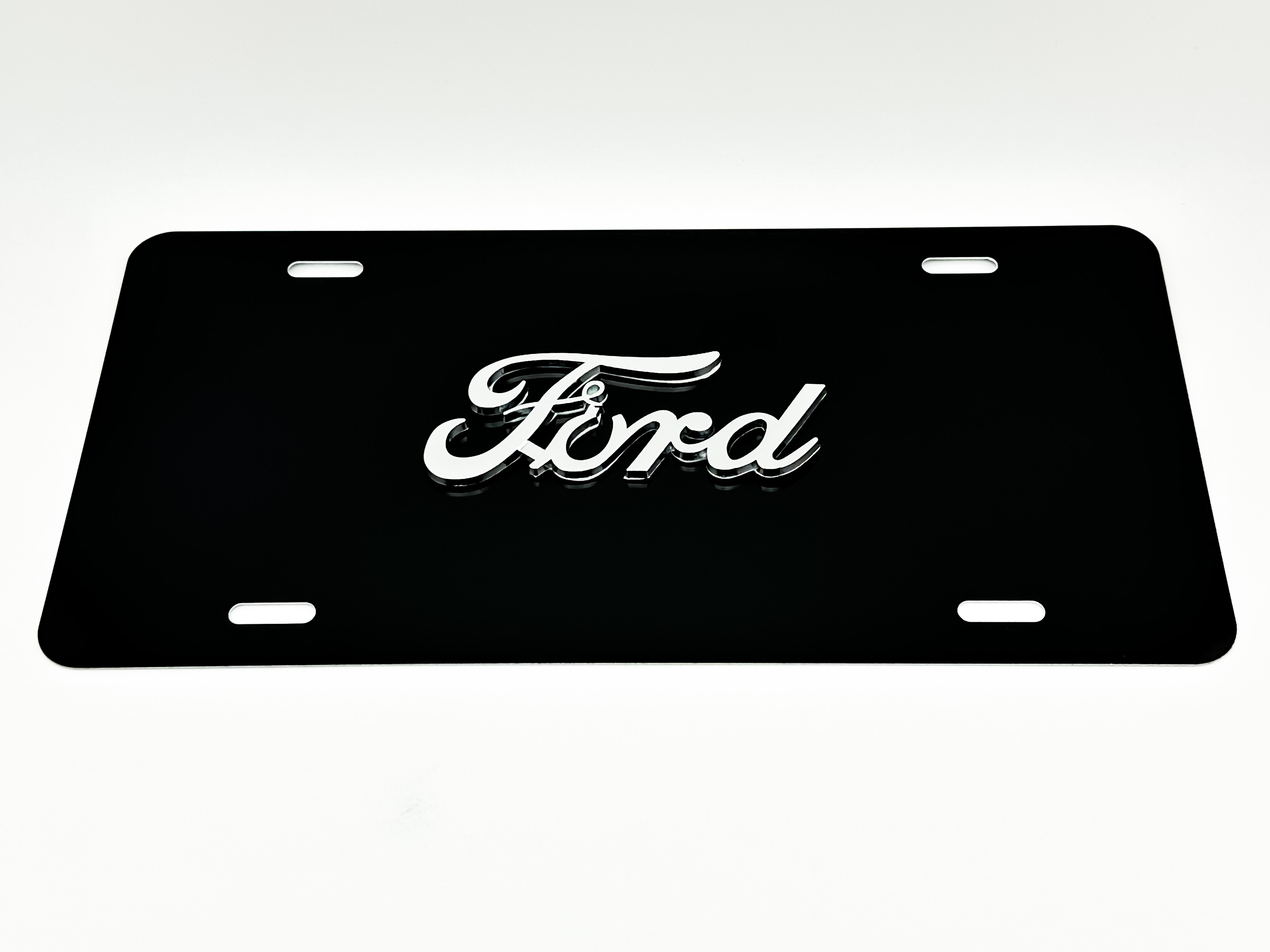 Ford black front vanity plate frame gloss matte satin OEM mustang mach ...
