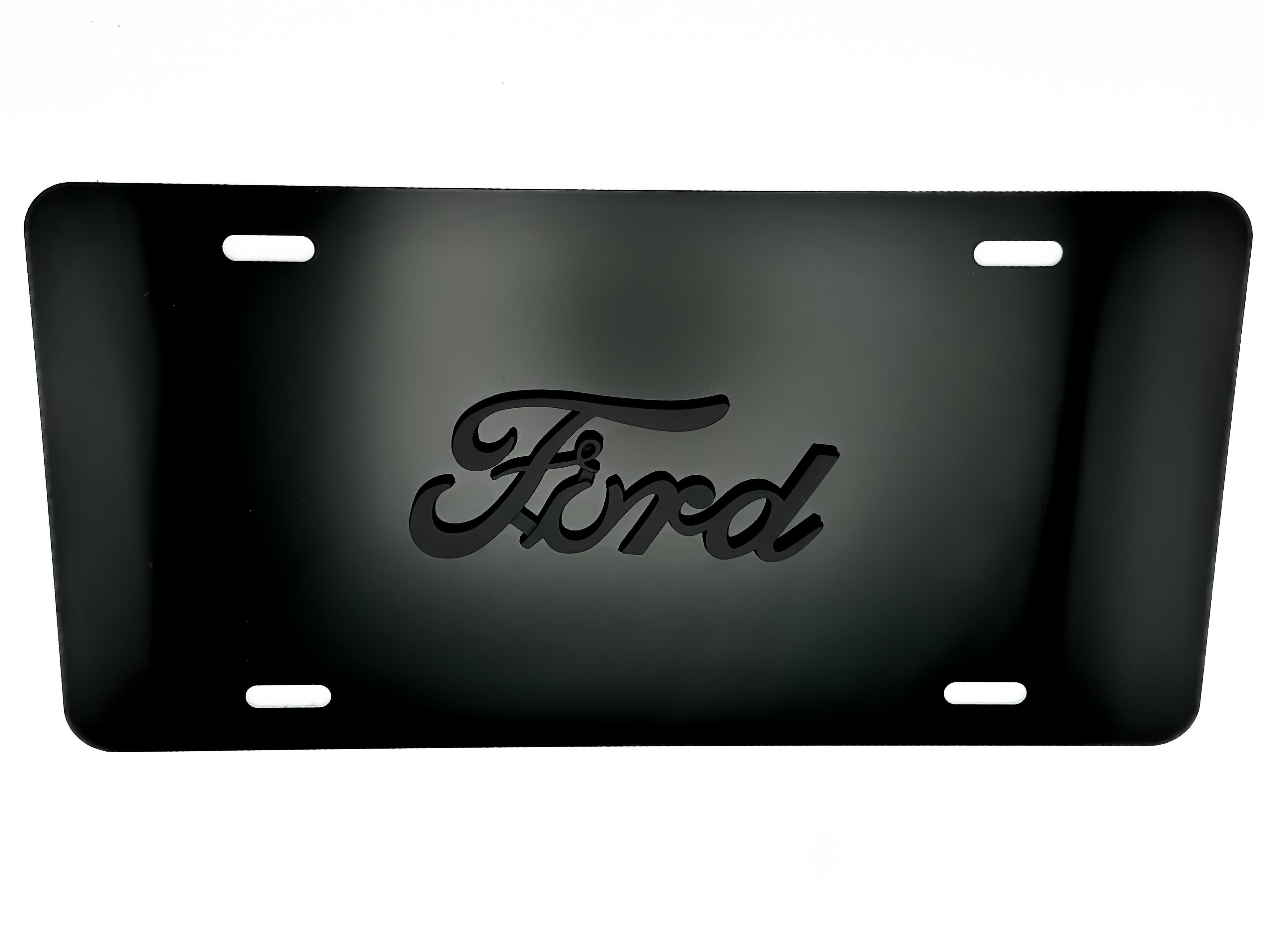 Ford black front vanity plate frame gloss matte satin OEM mustang mach ...