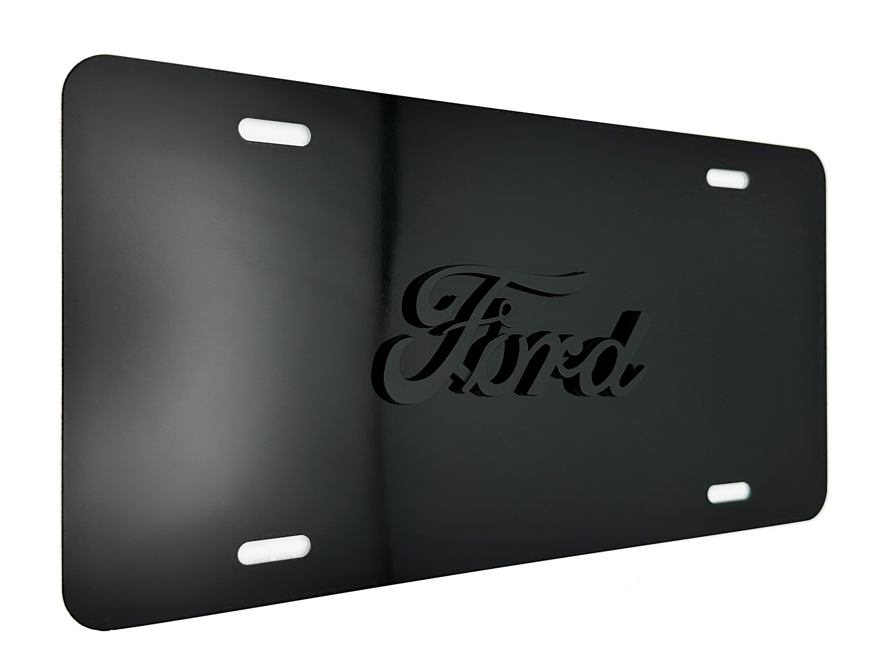 Ford black front vanity plate frame gloss matte satin OEM mustang mach ...