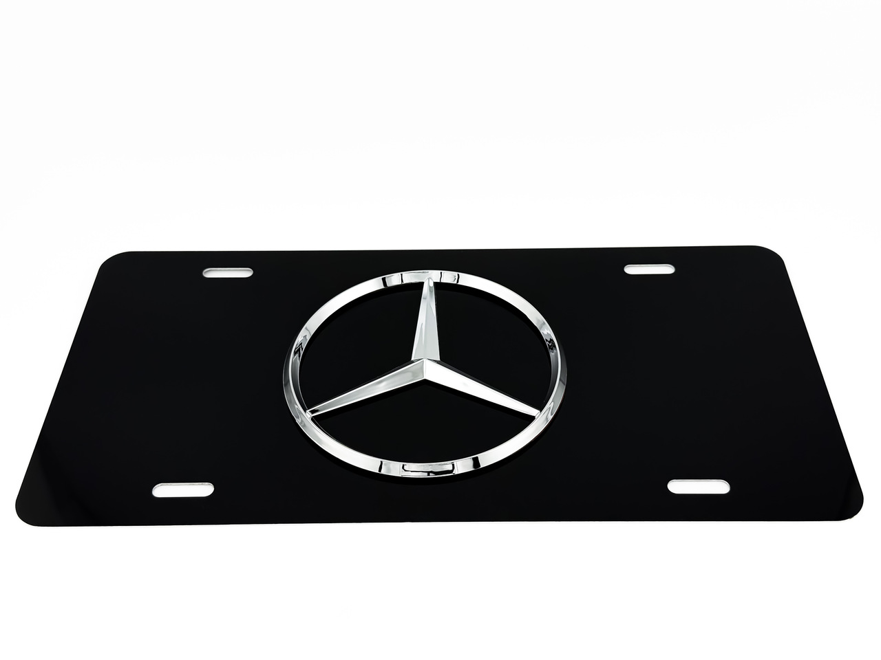 Mercedes mercedez bens benz amg front vanity license plate gloss black ...