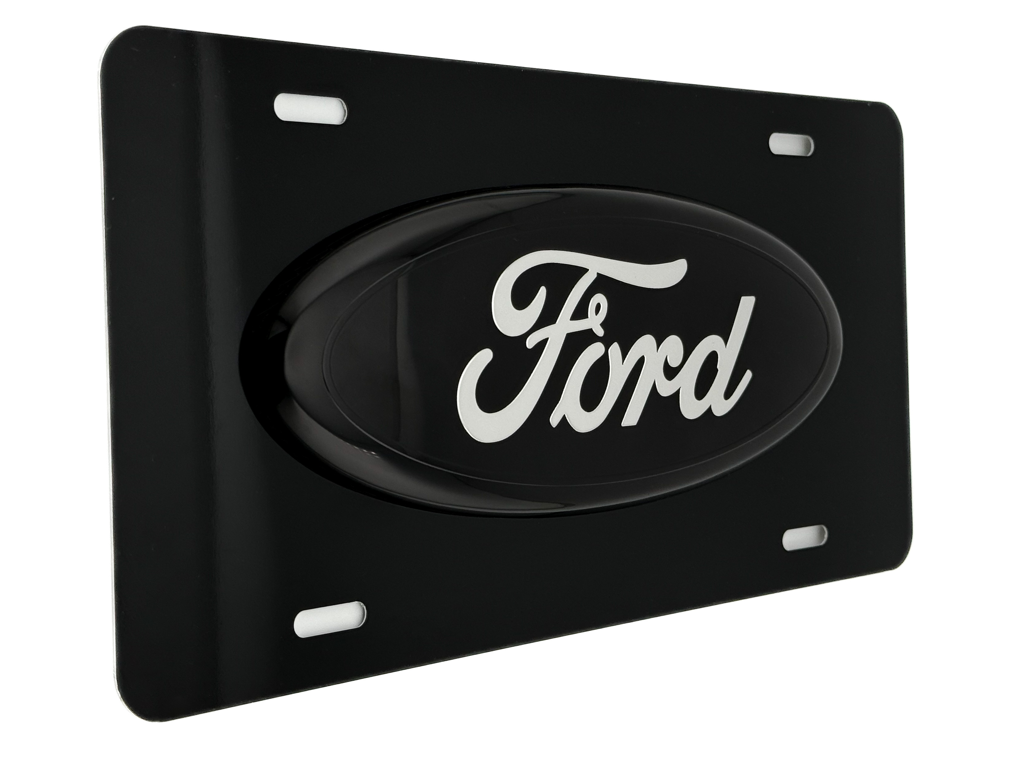 Ford black front vanity plate frame gloss matte satin OEM mustang mach ...