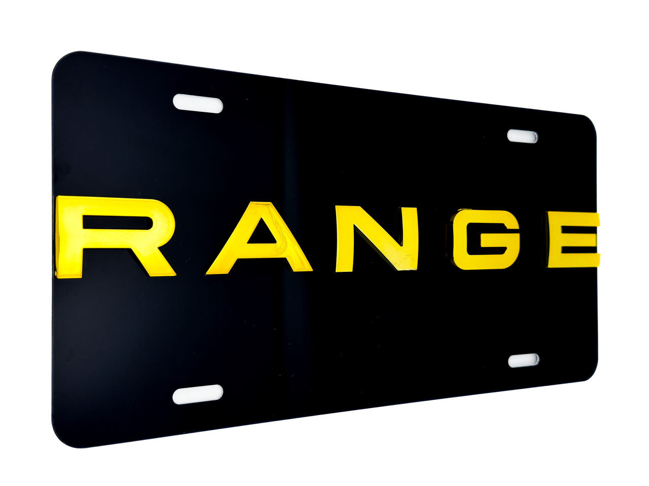 gold Range rover front vanity license plate frame new logo 2023 2024 ...