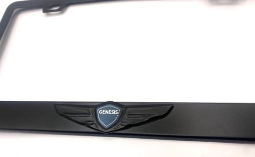 Satin matte black wing gv70 gv80 gv60 g90 Genesis black license plate ...