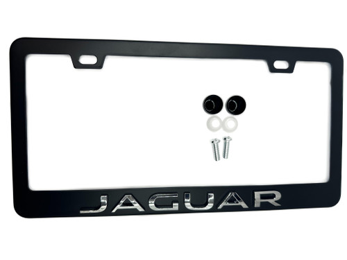 jaguar black chrome license plate frame F-type E-Pace F-pace I-pace XE ...