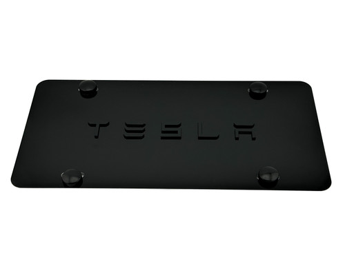 Tesla black front vanity license plate frame model 3 Y S X Cybertruck ...