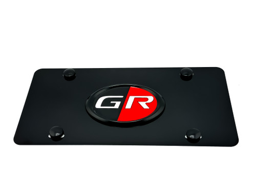 Toyota gr logo black front vanity license plate frame gr86 supra camry ...
