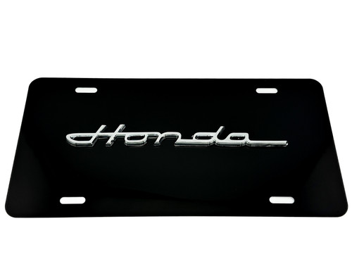 Honda black front vanity plate frame gloss matte satin OEM accord civic ...