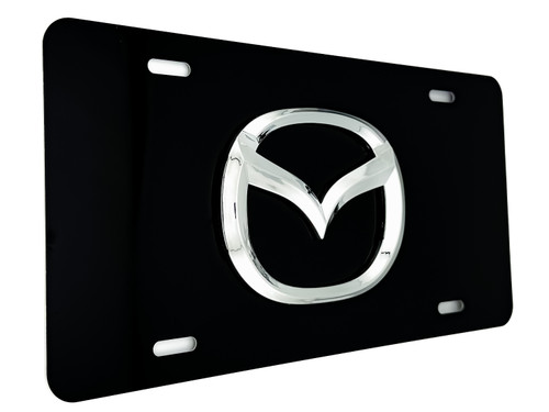 Mazda black front vanity plate frame gloss matte satin OEM cx-3 cx-30 ...
