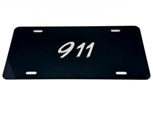 Porsche black front vanity plate frame gloss matte satin OEM 911 992 ...