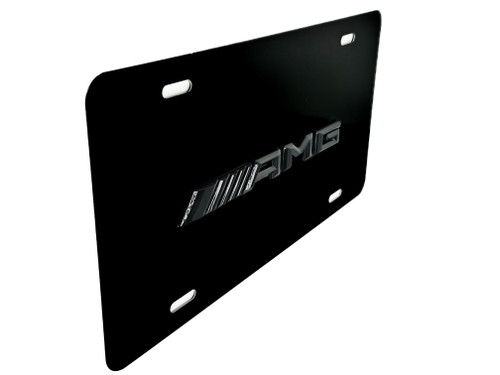 Mercedes mercedez bens benz amg front vanity license plate gloss black ...