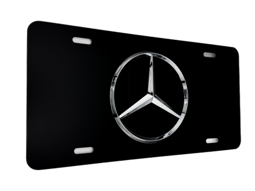 Mercedes mercedez bens benz amg front vanity license plate gloss black ...