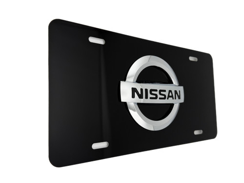 nissan black front vanity plate frame gloss matte satin OEM Nissan ...