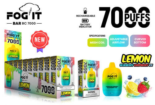 FOG IT BAR BC7000 RECHARGEABLE 5% NICOTINE DISPOSABLE 7000 PUFFS 15ML ...