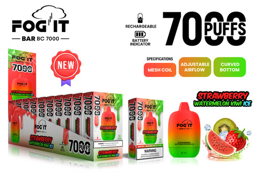 FOG IT BAR BC7000 RECHARGEABLE 5% NICOTINE DISPOSABLE 7000 PUFFS 15ML ...