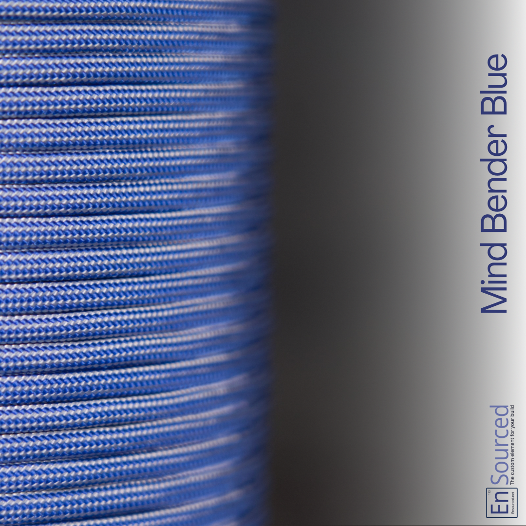 Mind Bender Blue Paracord Cable Sleeving for PC Modding