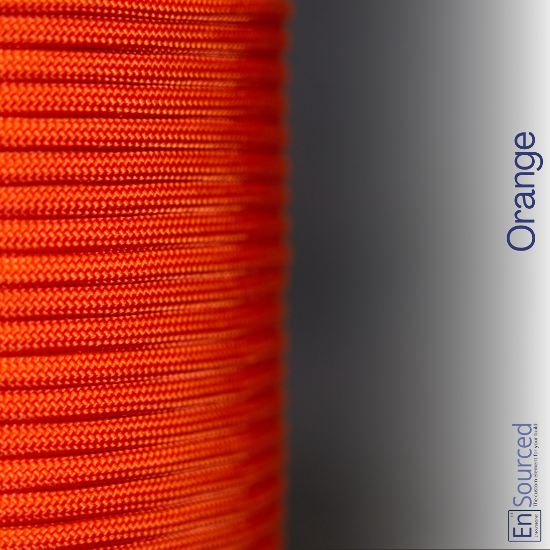 Orange Paracord Cable Sleeving for PC Modding