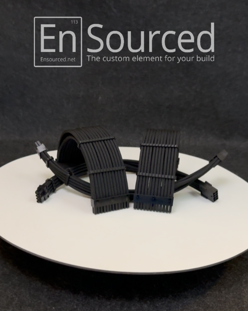 Order Showcase 12868: Short Custom PC Extension Cables in All Black ...